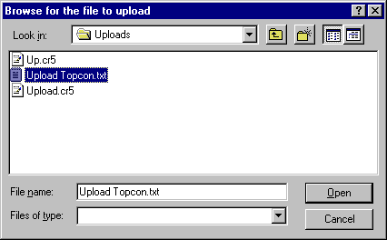 Improved Upload for Topcon 210/310 - MicroSurvey